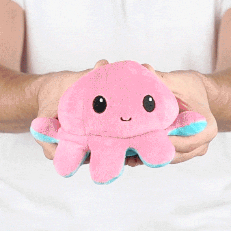 Plüschtier Wende-Krake - Octopus Reversible - Kuscheltier - Stofftier • Mein Pluschtier