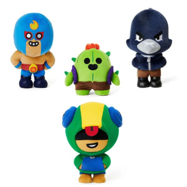Mega Pack Plüsch Brawl Stars Leon + Spike + Crow + El Primo ...