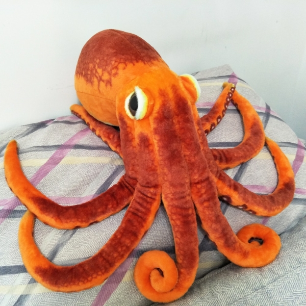 Plüschtier Oktopus realistisch orange - kuscheltier- Stofftier • Mein ...