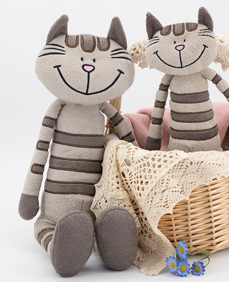 Plüschtier Kätzchen grau getigert - kuscheltier- Stofftier • Mein ...