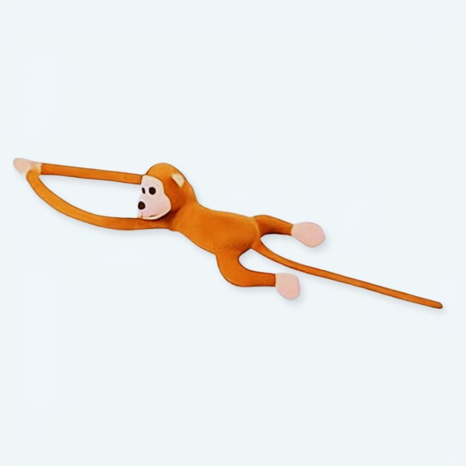 Plüschtier-Kawaii-Affe mit langem Schwanz, braun - kuscheltier ...