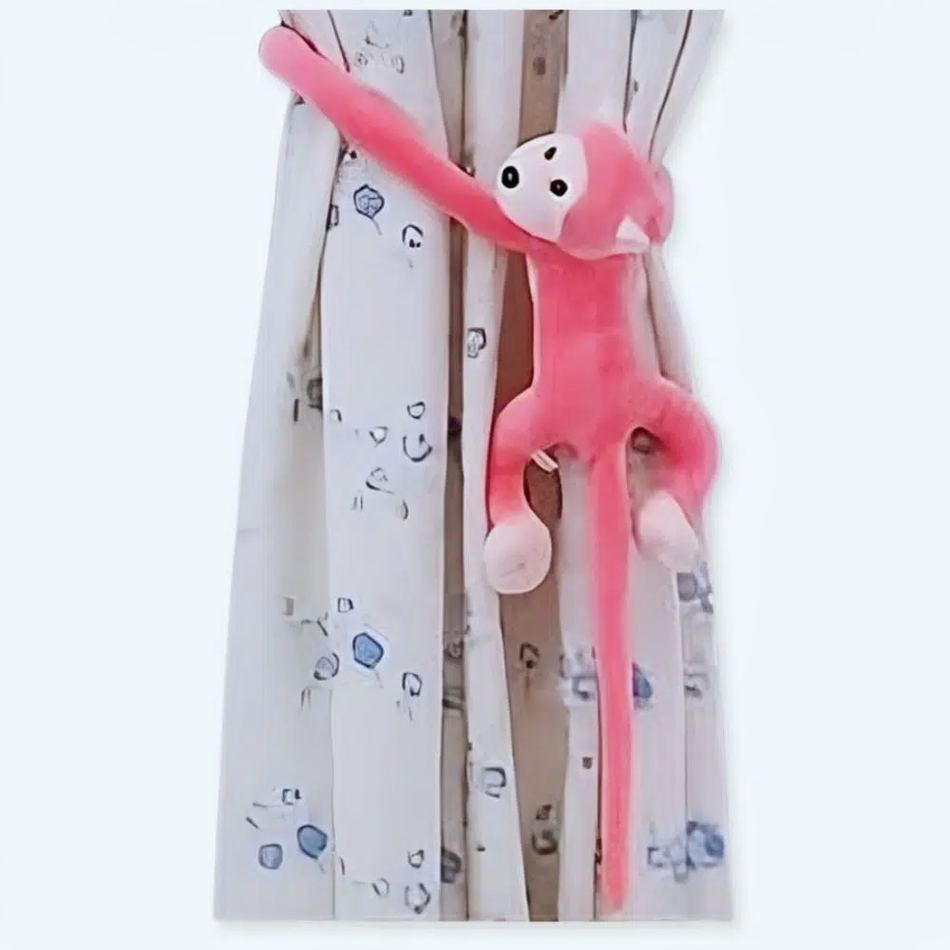 Plüschtier Kawaii-Affe mit langem Schwanz rosa - kuscheltier- Stofftier ...